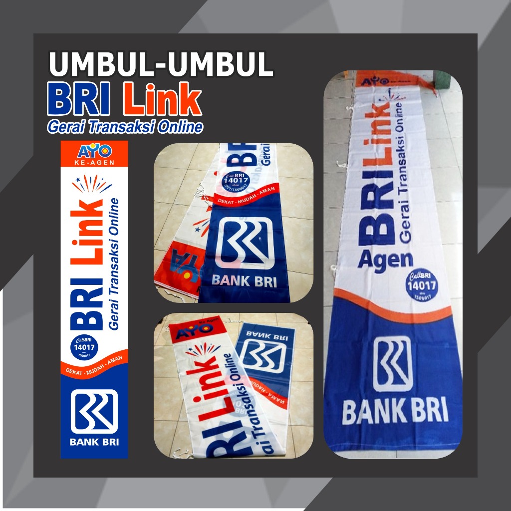 Jual Umbul umbul Agen BRILINK / BRI LINK Ready stock bisa custom nama ...