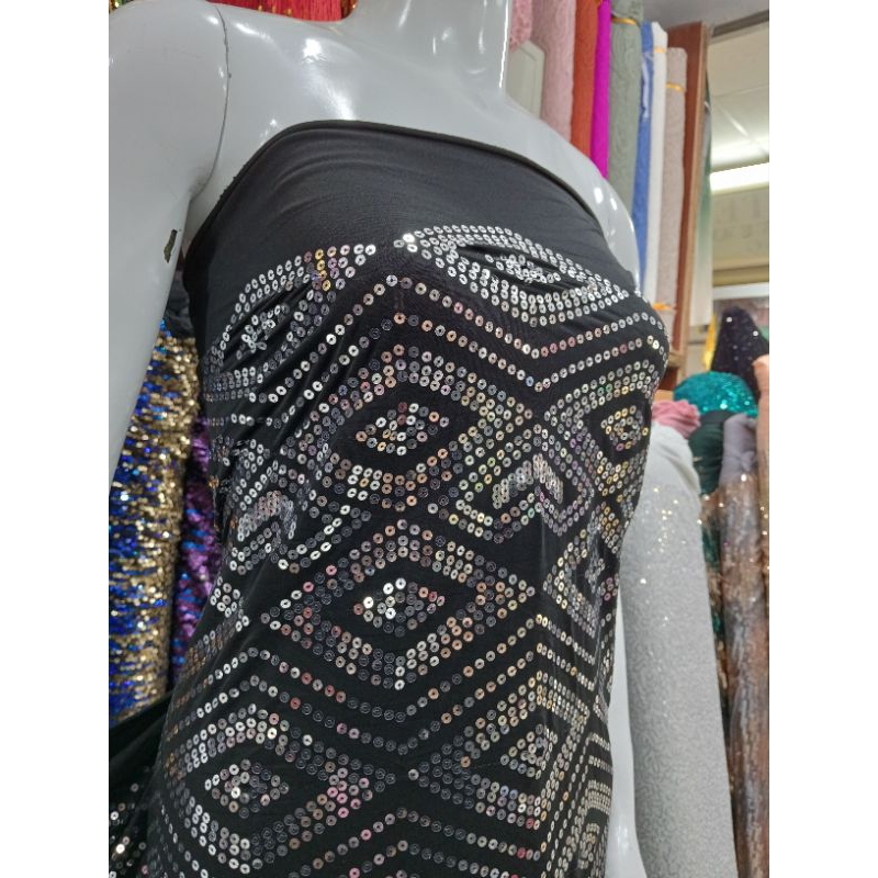 Jual KAIN SEQUIN SPANDEK MOTIF MATA DIAMOND sequeen spandek | Shopee ...