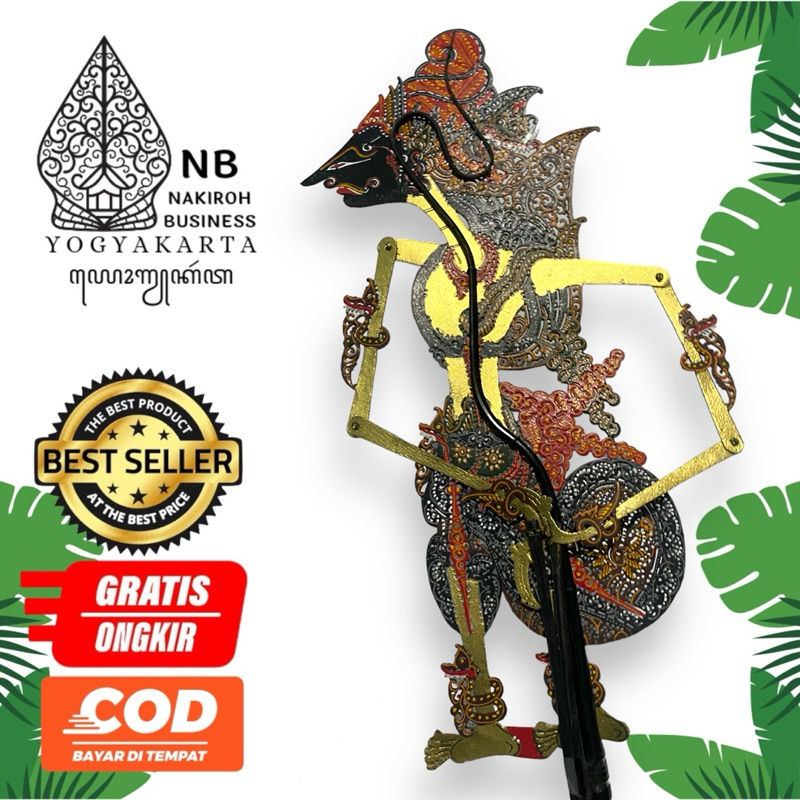 Jual Wayang Kulit Alusan Batik Wisnu Gagrak Jogja Gapit Sungu -+ 30cm ...