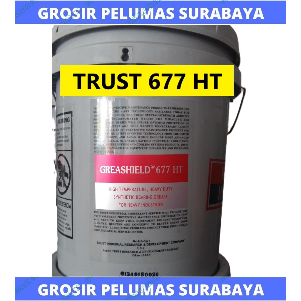 Jual Original Trust grease 677HT Merah 16kg , hi temp tahan panas 285'c ...
