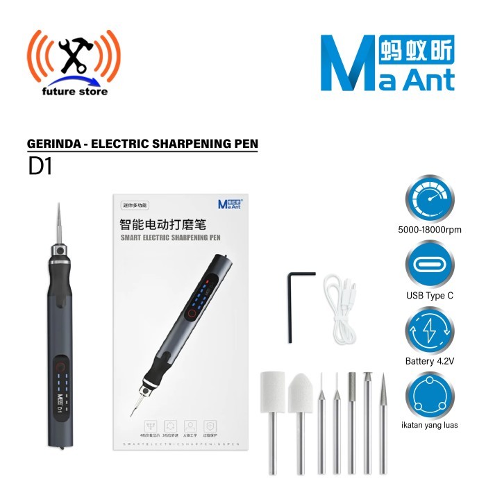 Jual GERINDA MINI Ma Ant D1 Smart Electric Sharpening Pen - Alat Ukir Elektrik Original | Shopee ...