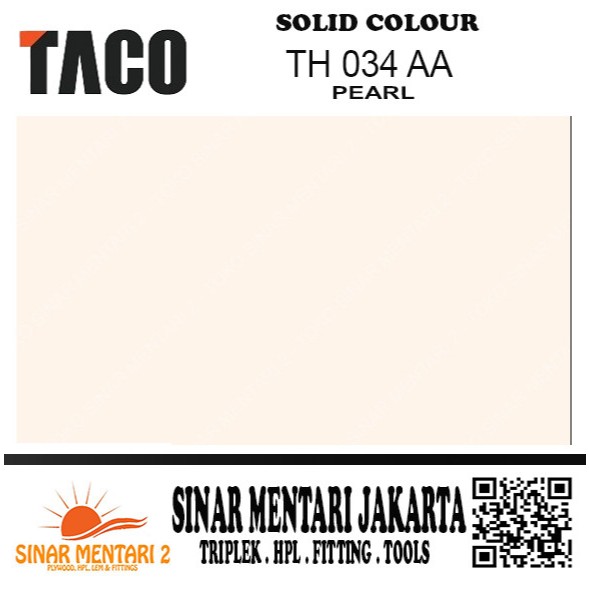 Jual TACO HPL SOLID COLOUR TH 034 AA PEARL | Shopee Indonesia