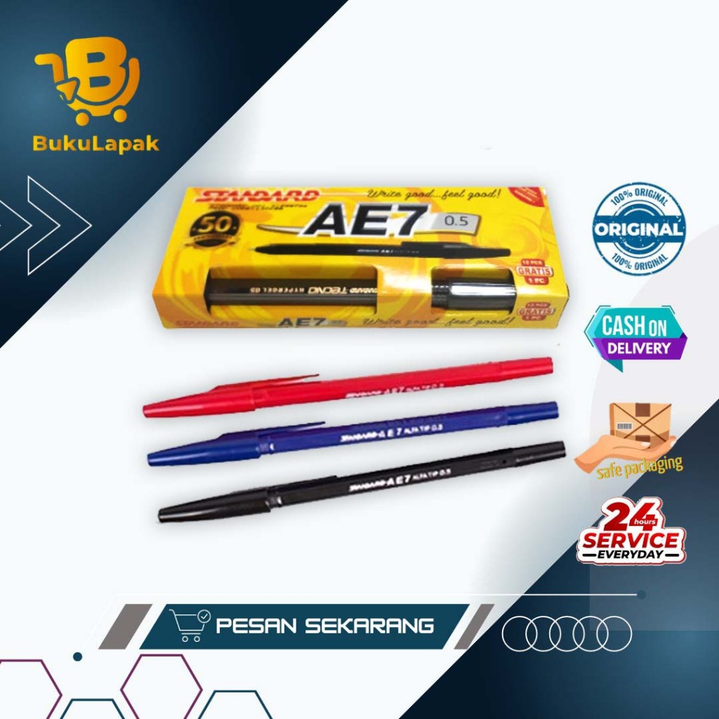 Jual Standard Pen - AE7 Alfatip 0.5 ( Pulpen, Pena, Ballpoint ...