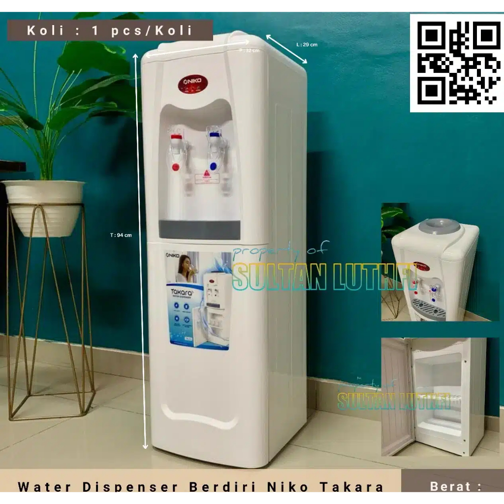 Jual DISPENSER TINGGI 2 KERAN PANAS NORMAL NIKO TAKARA TA 2G GALON ATAS ...