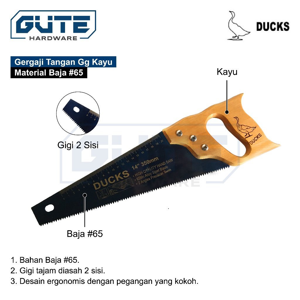 Jual Gergaji Tangan / Handsaw / Gergaji Kayu / Gergaji Gorok DUCKS ...