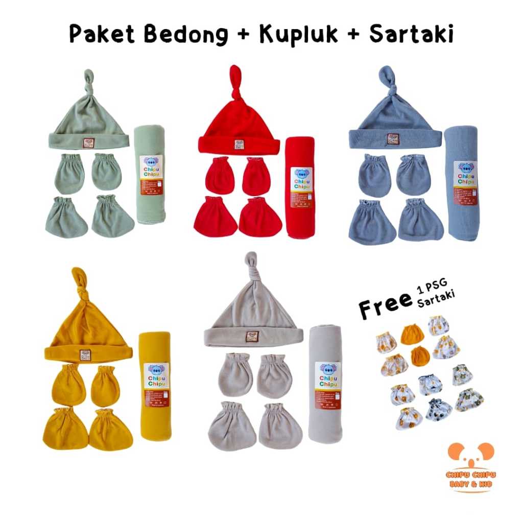 Jual Bedong Jumbo Bayi Newborn Set dengan Kupluk dan Sarung Tangan Kaki ...