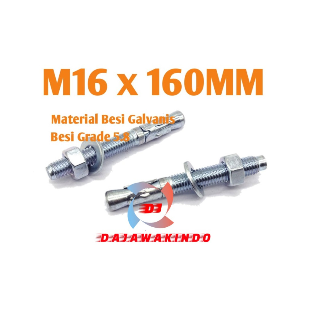 Jual Angkur Trubolt M16 x 160 / Wedge Anchor M16 x 160 Galvanis | Shopee Indonesia