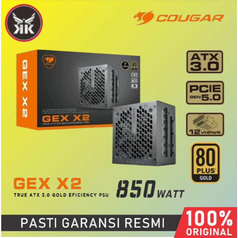 Jual POWER SUPPLY COUGAR GEX X2 850W 80+ GOLD FULL MODULAR | Shopee Indonesia