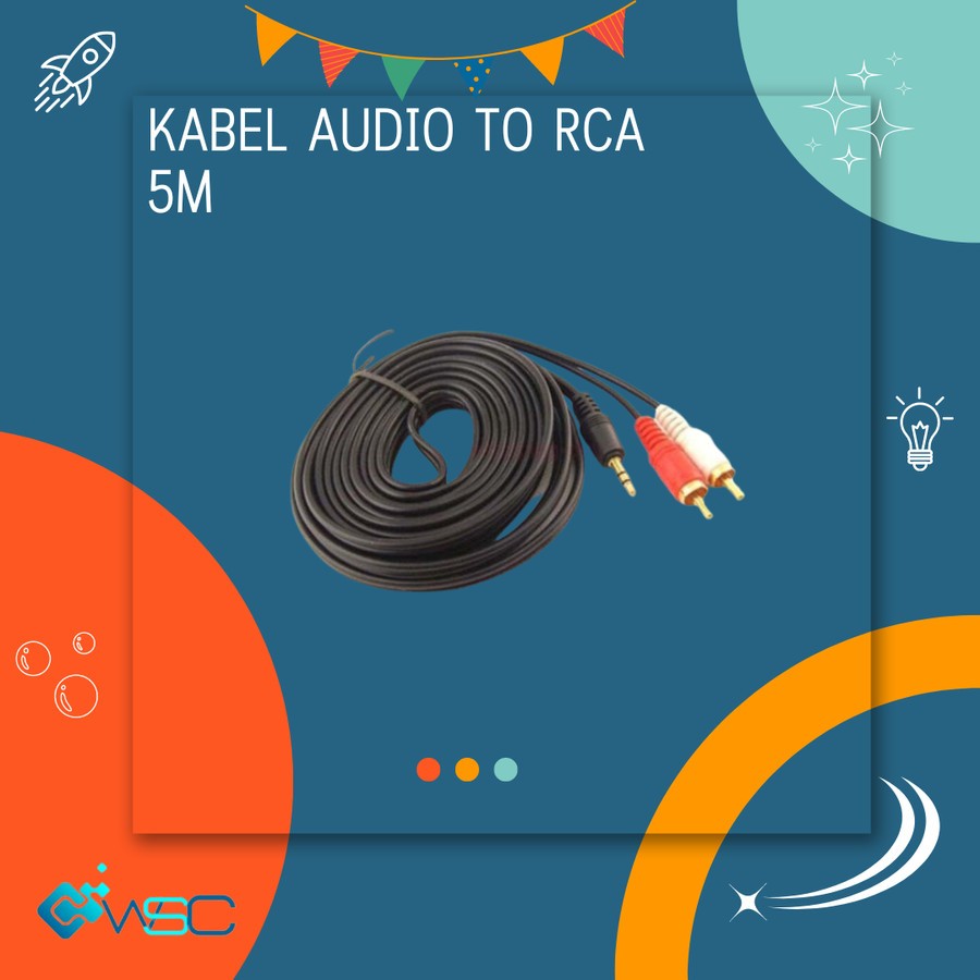 Jual Kabel Audio 3.5mm To RCA 5m | Shopee Indonesia