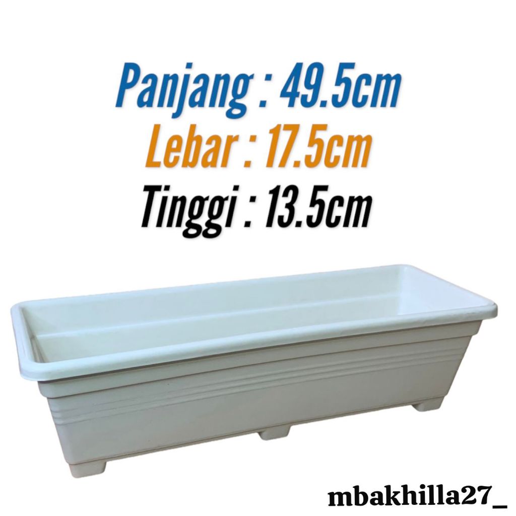 Jual POT PERSEGI PANJANG GALAXY PUTIH | Shopee Indonesia
