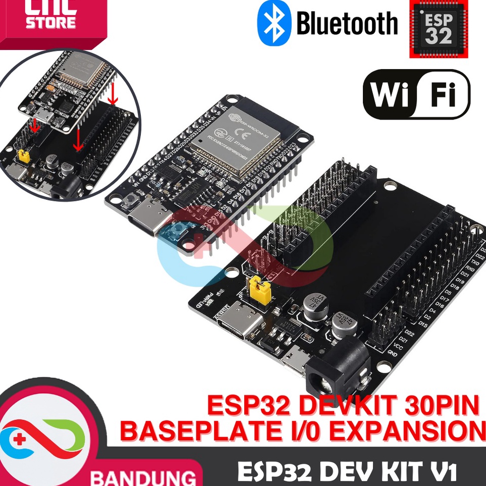 Jual KODE U9W8 ESP32 ESP32 DOIT WIFI BLUETOOTH IOT ESP32S DEVELOPMENT BOARD CH34 TYPEC PLUS ...