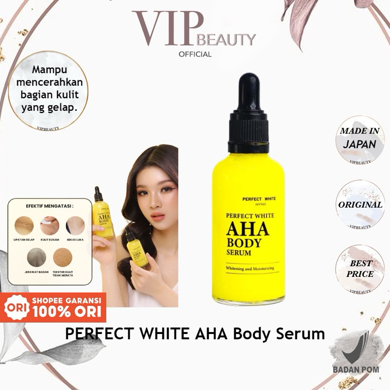 Jual PERFECT WHITE AHA Body Serum 50ML Whitening & Moisturizing | Serum Pemutih Badan | Shopee ...