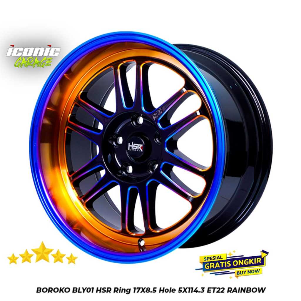 Jual velg hsr ring17 lebar 8,5 baut 5x114,3 cocok mobil hrv,crv,brv ...