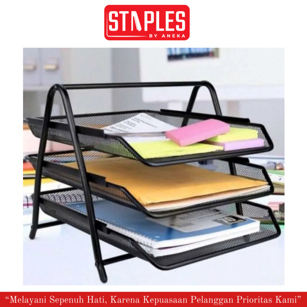 Jual Rak Kertas Tingkat / Document Tray 3 Tingkat / Letter Tray / Rak ...