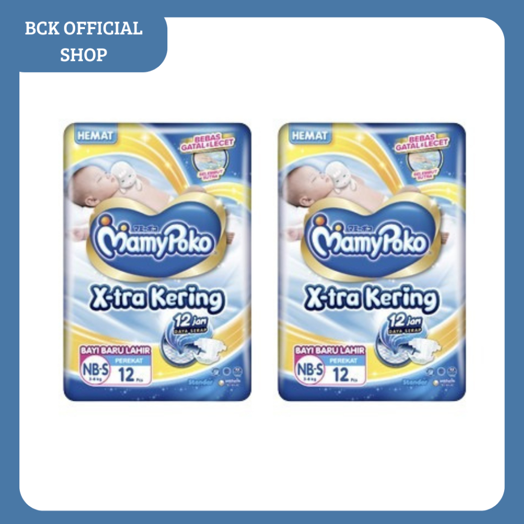 Jual MamyPoko X-tra Kering - NB-S 12-Popok Perekat (1pack) | Shopee ...