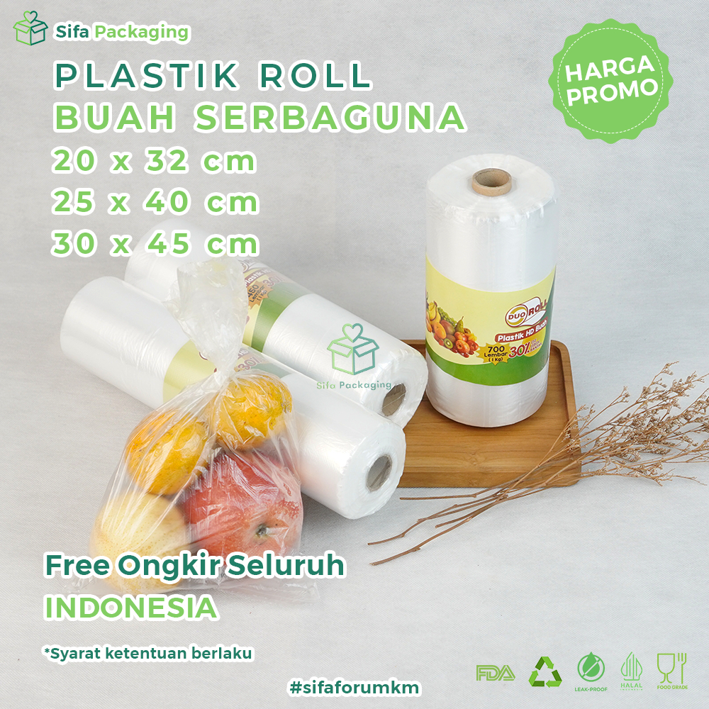 Jual Plastik HD Roll HD Buah Kemasan 1 Kg Kantong Buah Sayur Daging ...