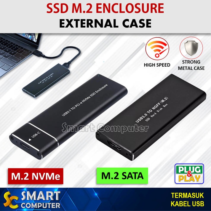 Jual Casing External SSD M.2 NVMe PCIe / M.2 SATA NGFF Type C / USB 3.0 ...