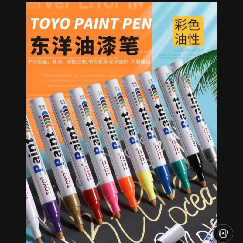 Jual Spidol permanen warna original toyo akrilik besi glass kaca kayu ...