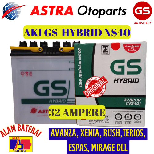 Jual Aki Mobil GS ASTRA Hybrid NS40 Aki Mobil Avanza, Xenia, Rush, Terios, dll Asli Orginal ...