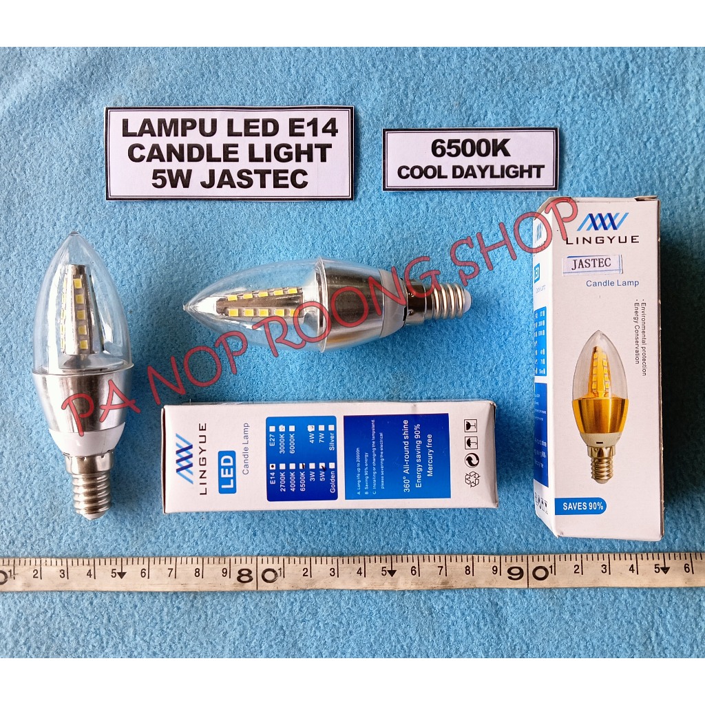 Jual LAMPU LED E14-S CANDLE LIGHT 5W 6500K PUTIH JASTEC / AVERA | Shopee Indonesia