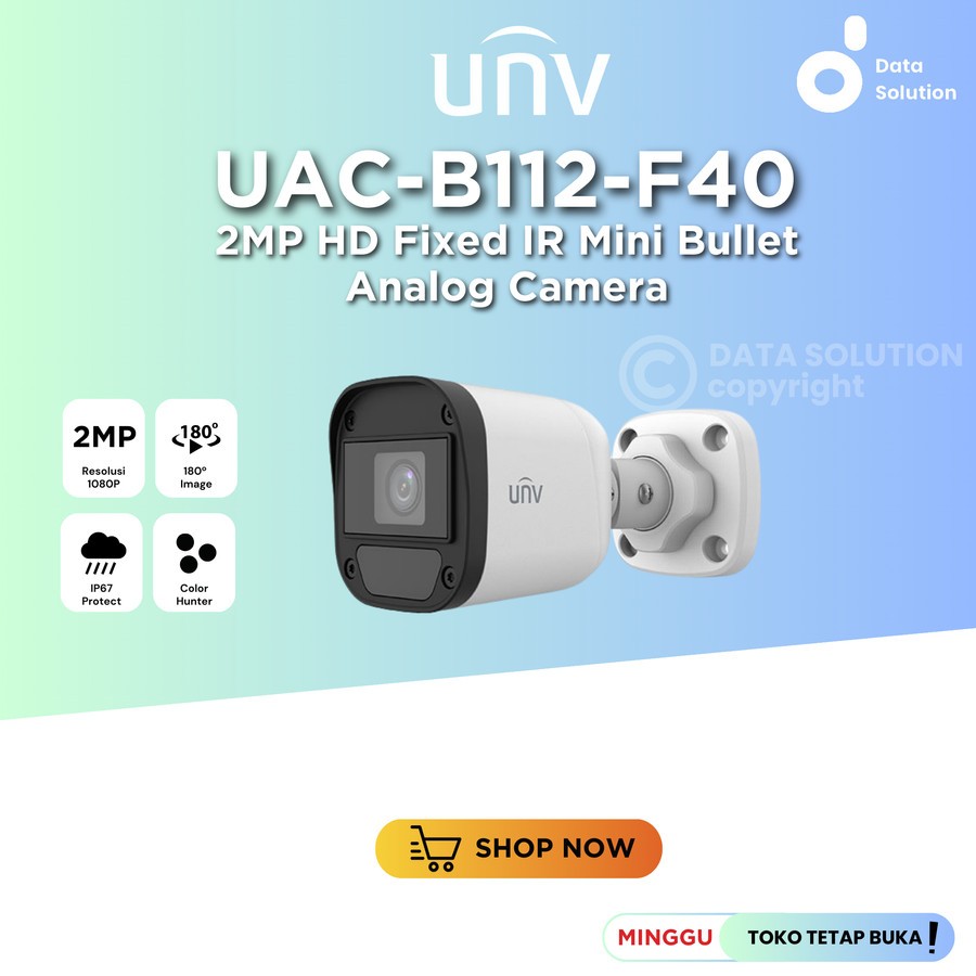 Jual Uniview UAC-B112-F40 2MP HD Fixed IR Mini Bullet Analog Camera | Shopee Indonesia