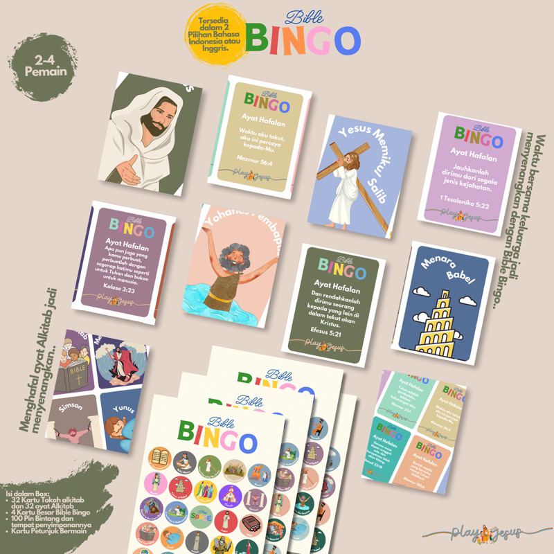 Jual Bible Bingo with Flash Card (Indonesia/Inggris) | Shopee Indonesia