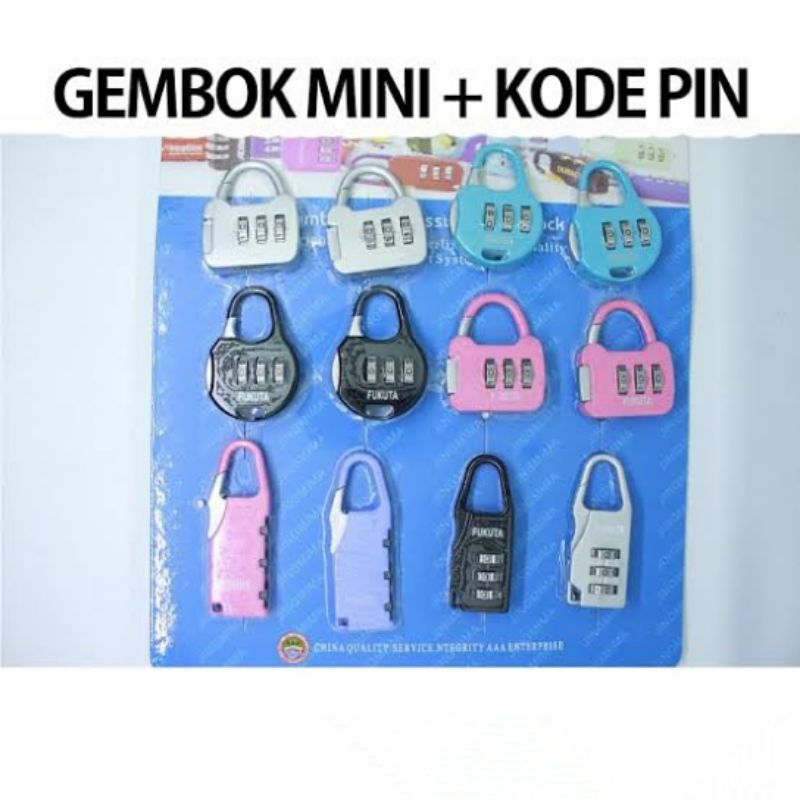Jual Gembok Mini Kode Pin Besi Bukan Plastik FUKUTA 1 Pcs | Shopee ...