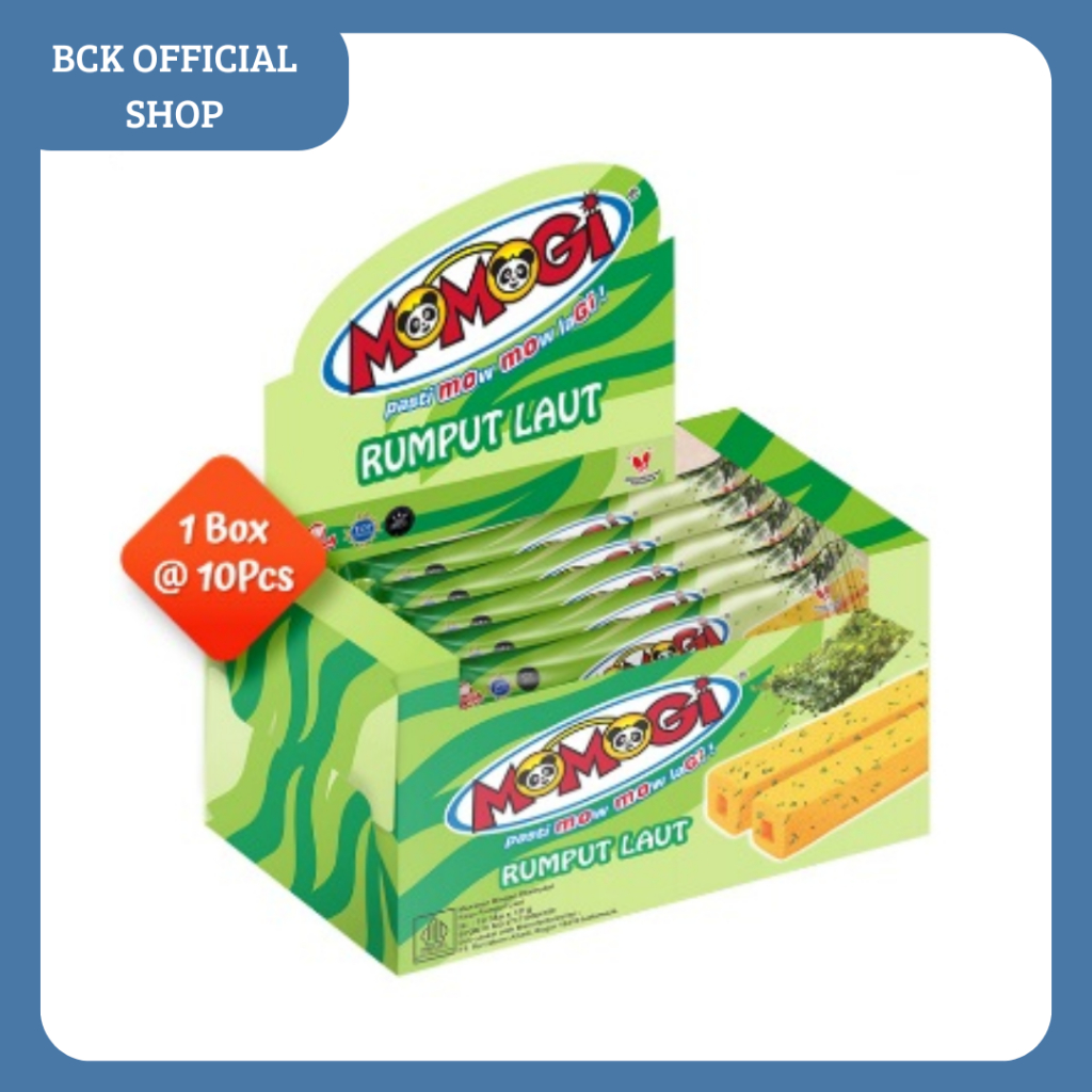 Jual Momogi Snack Stick Rasa Rumput Laut 10x12gr (1box) | Shopee Indonesia