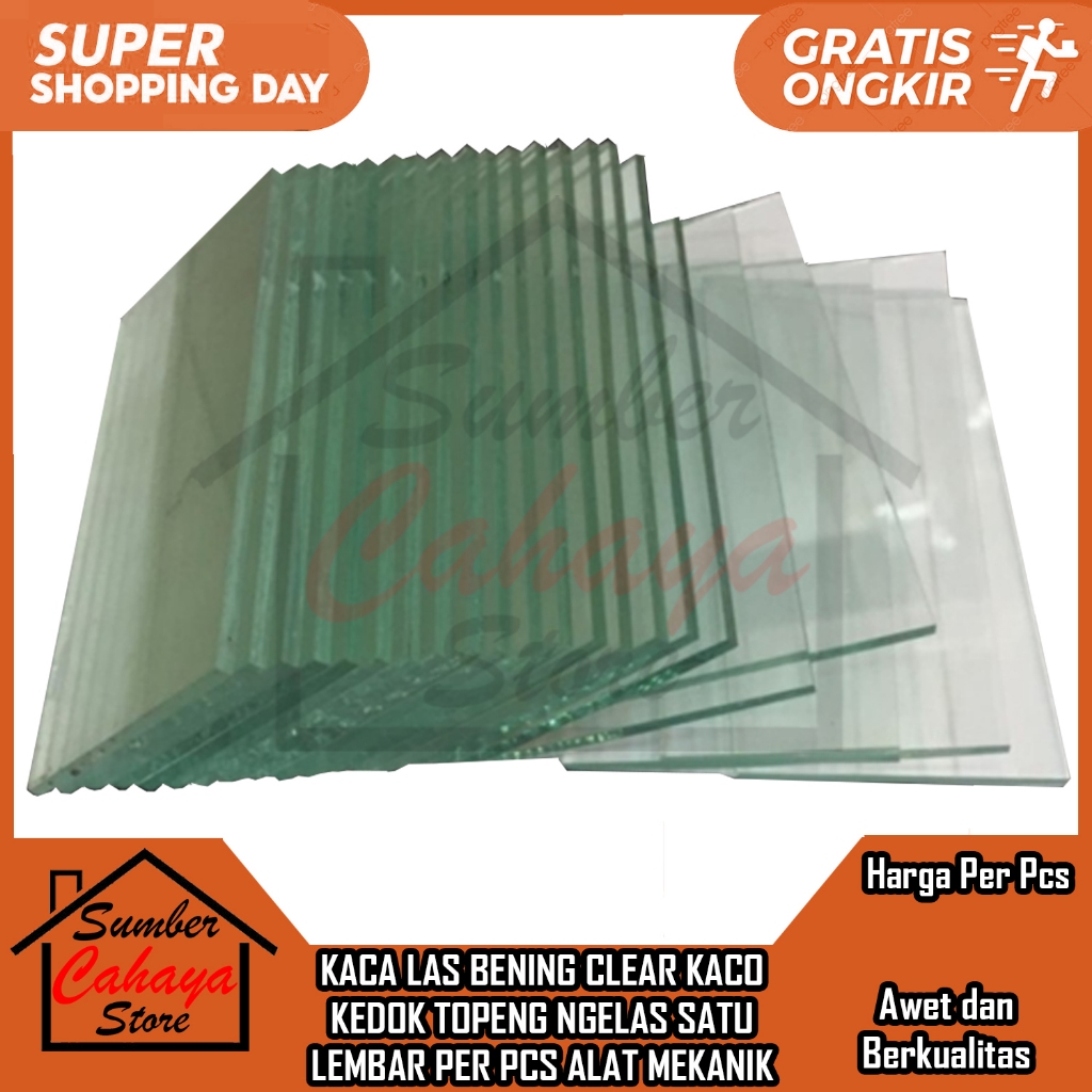Jual KACA LAS BENING CLEAR KACO KEDOK TOPENG NGELAS SATU LEMBAR PER PCS ...