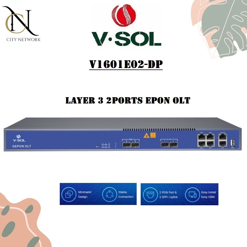 Jual VSOL V1601E02-DP 2 port EPON L3 OLT V-SOL AC+DC (NON SFP) | Shopee ...