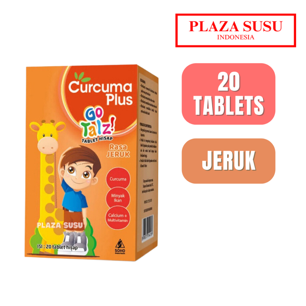 Jual CURCURMA PLUS GO TALZ RASA JERUK 20 TABLETS MULTIVITAMIN | Shopee ...