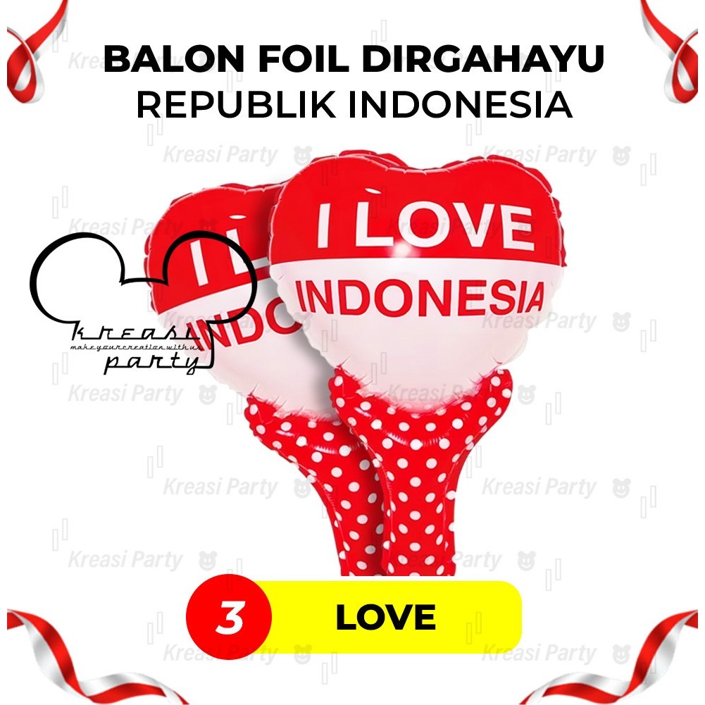 Jual Balon Pentung HUT RI Merah Putih / Balon Foil Pentungan Dirgahayu ...