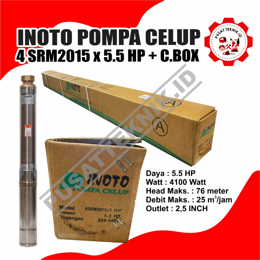 Jual INOTO 4SRM2015 5,5HP SUBMERSIBLE 4SRM 2015 OUTPUT 2,5IN CASING ...