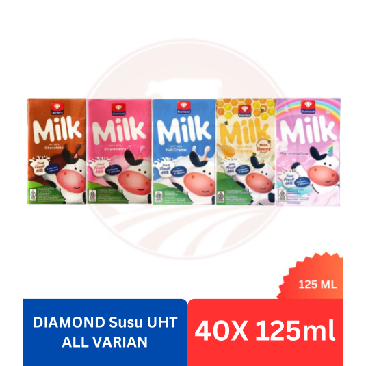 Jual Diamond Milk / Susu UHT 125 ml (1 Dus) | Shopee Indonesia