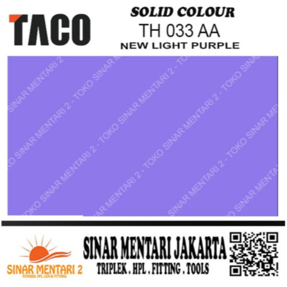 Jual TACO HPL SOLID COLOUR TH 033 AA NEW LIGHT PURPLE | Shopee Indonesia