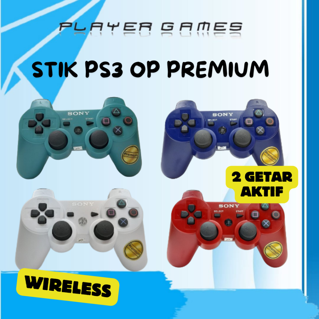 Jual STIK PS 3 PREMIUM ORIGINAL PABRIK / STICK PS3 WIRELESS / JOYSTICK ...
