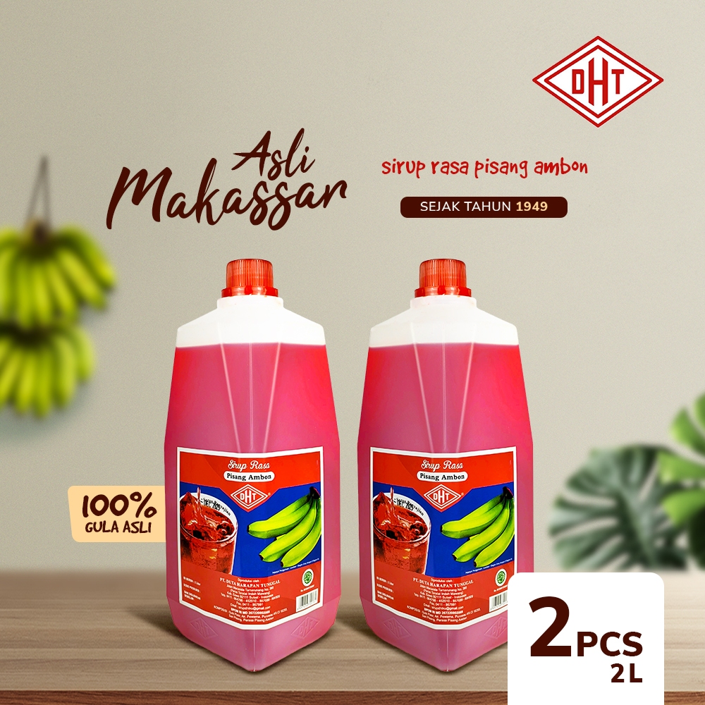 Jual DHT Special Bundle - Sirup DHT Rasa Pisang Ambon 2Liter (2Pcs ...