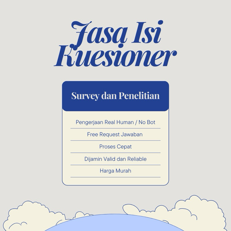 Jual Jasa Isi Kuesioner Penelitian dan Survey Termurah [Valid dan ...