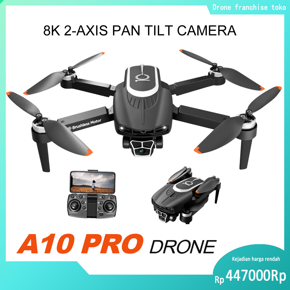Jual A10 Penghindaran Aliran Optik Drone Baru tanpa Berus Tiga Kamera Fotografi udara Permainan ...