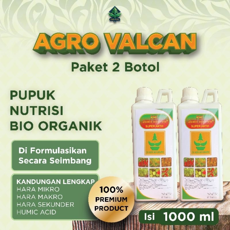 Jual Pupuk Bio Organik AGRO VALCAN Paket 2 Botol Mengandung Protein & Nutrisi Lengkap Super ...