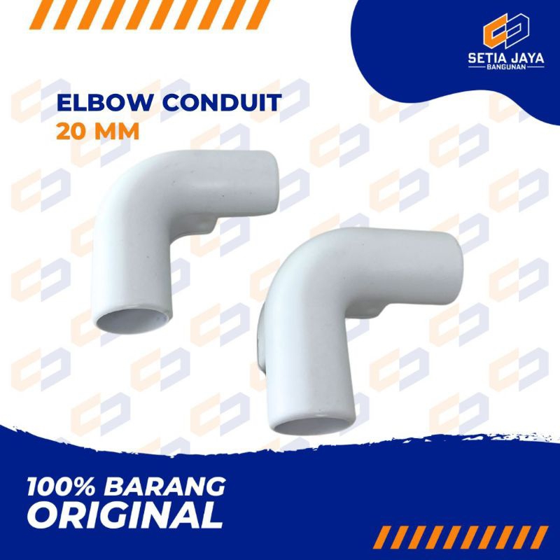 Jual Knee / Keni / Elbow / L Conduit / Pipa Listrik PVC / Plastik 20 mm ...