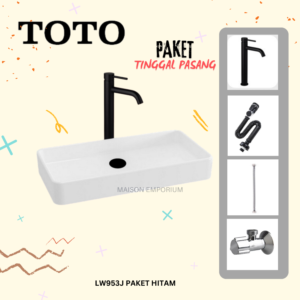 Jual PAKET WASTAFEL TOTO LW953CJ SILVER / SET WASHTAFEL LW 953 TINGGAL ...
