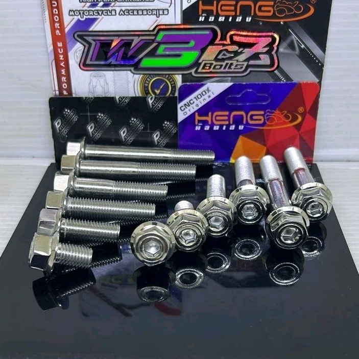 Jual Baut stainless m10 drat 14 2kunci hexa style Goro baut drat 14 panjang 1,5cm - 8cm ...