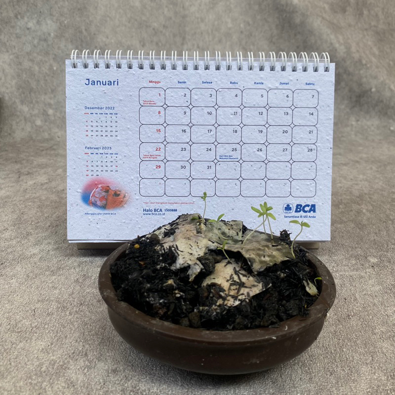 Jual Kalender 2025 kalender meja kantor ramah lingkungan kertas daur ...