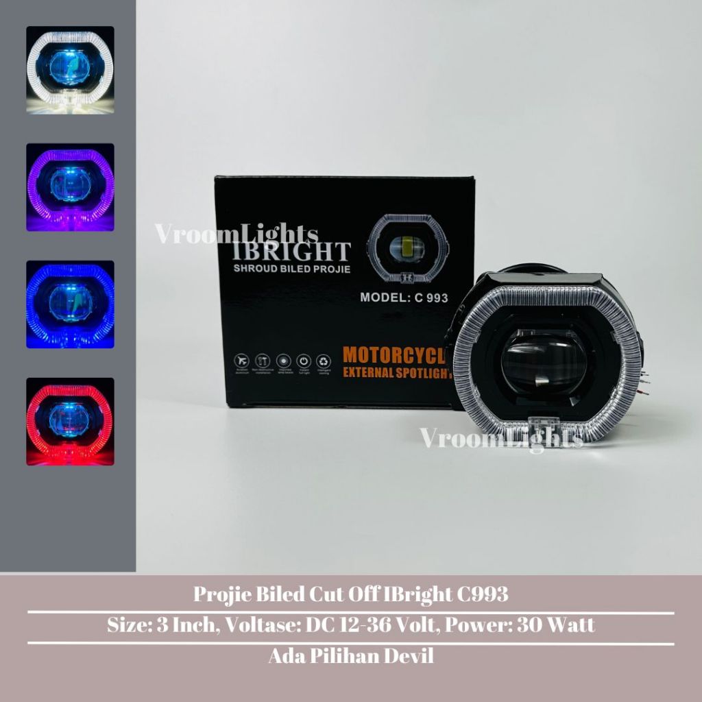 Jual IBRIGHT Tipe C993 Projie Cut Off 3 Inch Body Black Terbaru Projie ...
