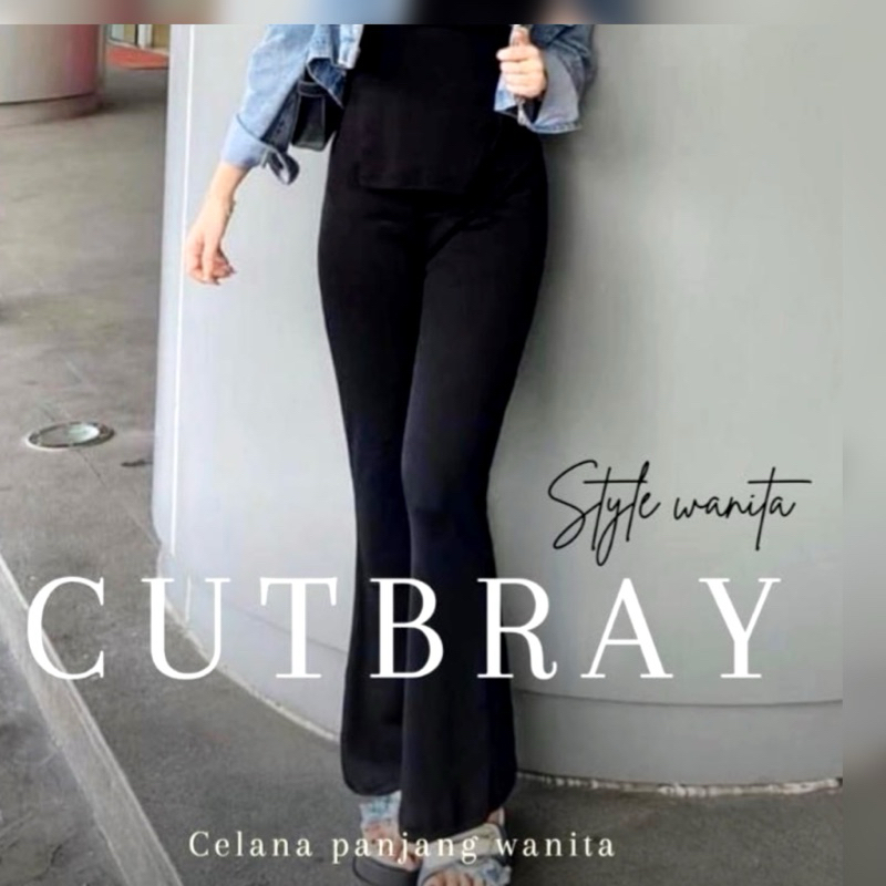 Jual CELANA CUTBRAY KNIT WANITA KEKINIAN HIGHWAIST KNIT CELANA PANJANG WANITA | Shopee Indonesia