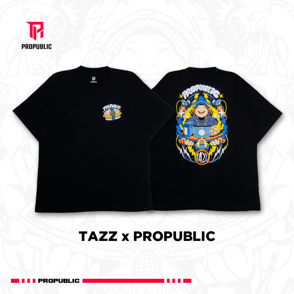 Jual TAZZ x PROPUBLIC Black T-shirt Oversized Fit | Shopee Indonesia