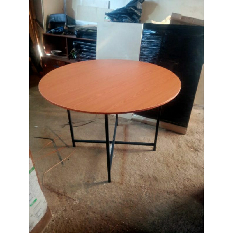 Jual meja bulat dm120 tinggi 75cm dm120 tinggi kaki 30(lesehan ...