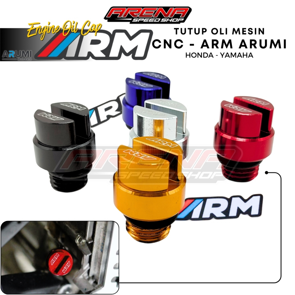 Jual ARM Arumi Engine Oil Cap CNC Universal - Tutup Oli Mesin Yamaha ...