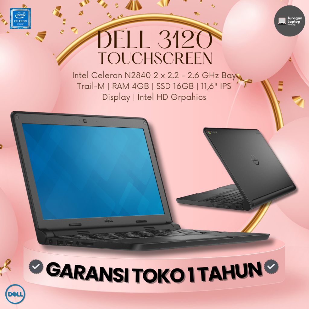 Jual Laptop DELL 3120 Touchscreen, Celeron N2840, RAM 4GB, Storage 16GB, 11.6 Inch IPS LED Touch ...